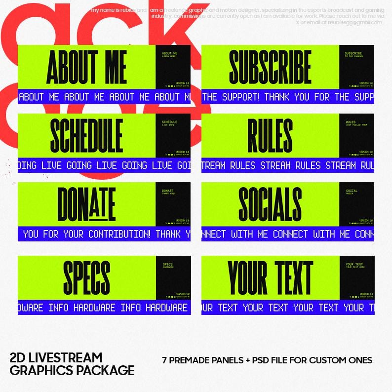 Cyber Y2K Retro Animated Twitch Stream Overlay Package Twitch Overlay ...