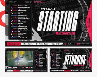 ZZZ Overlay Graphics Twitch Stream Package ZZZ Animated Stream Graphics ...