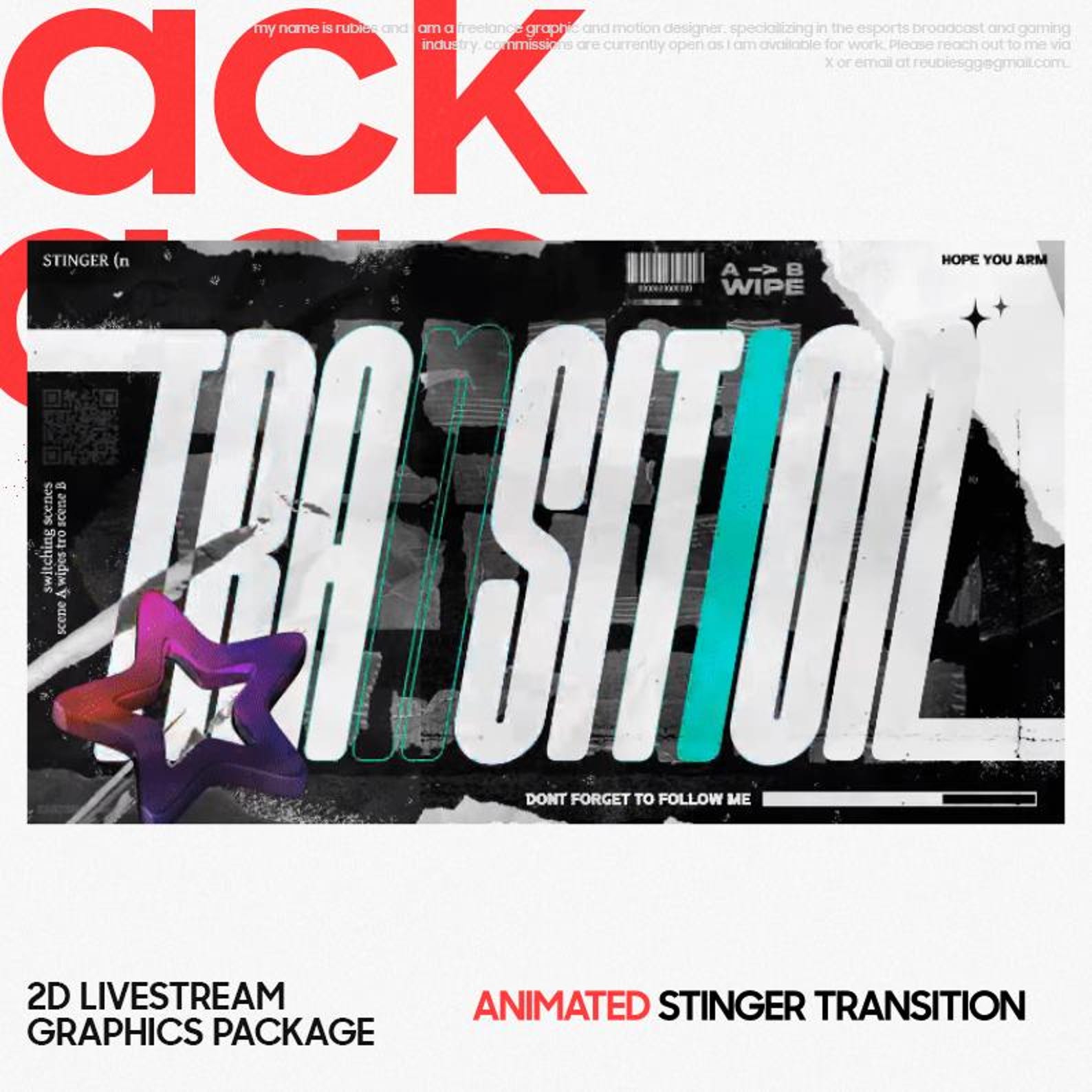 Paper Wipe Stinger Y2k Animated Wipe ZZZ Overlay Paper Tear Wipe Grunge ...