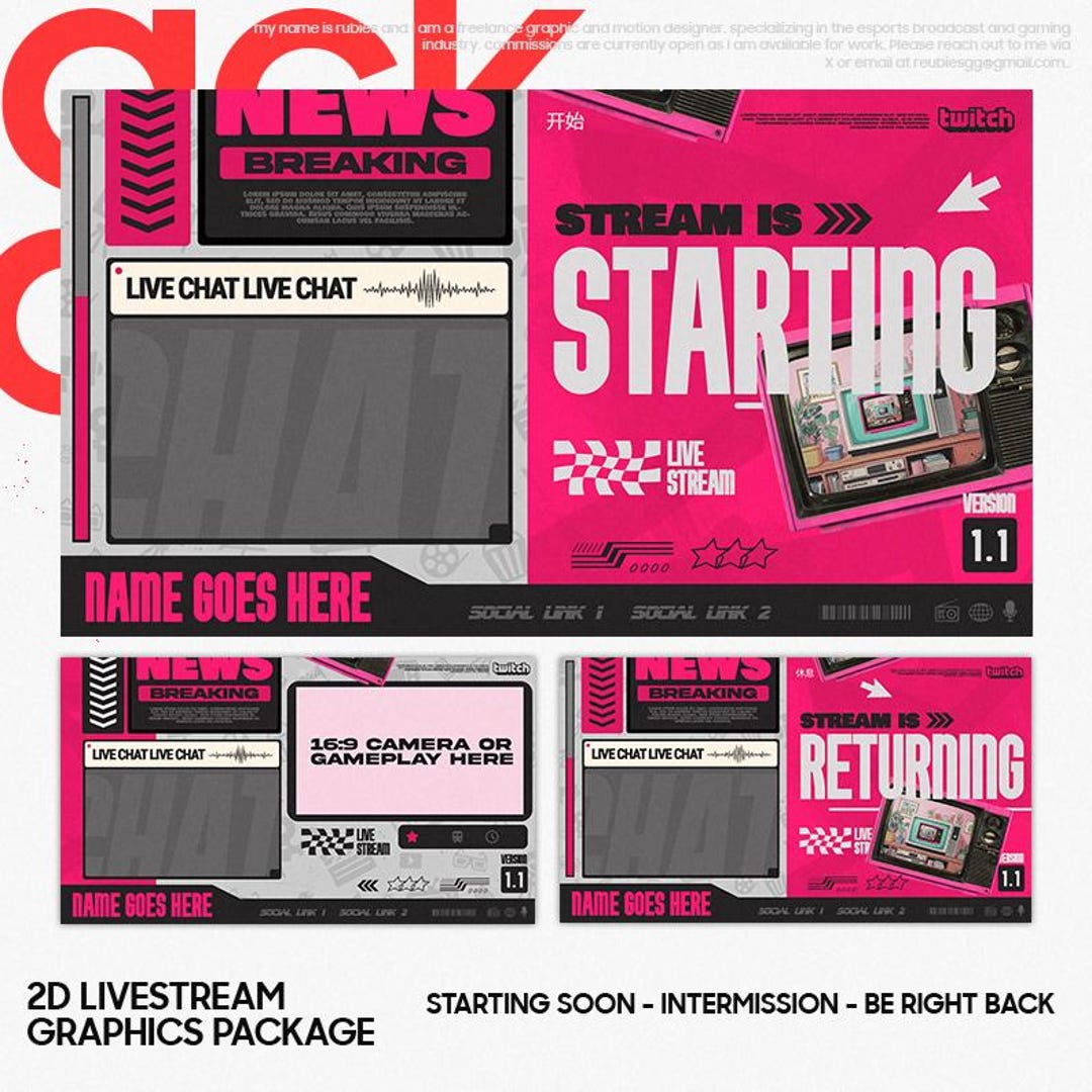 Zenless Zone Zero Twitch Stream Package: Y2K Retro Overlays - Etsy