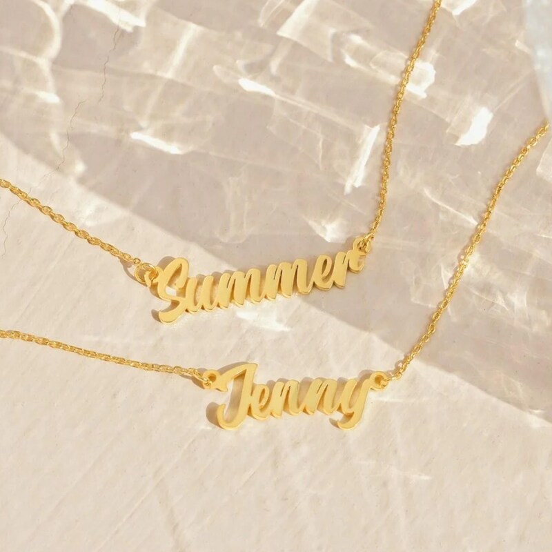 Cursive Necklace - Etsy