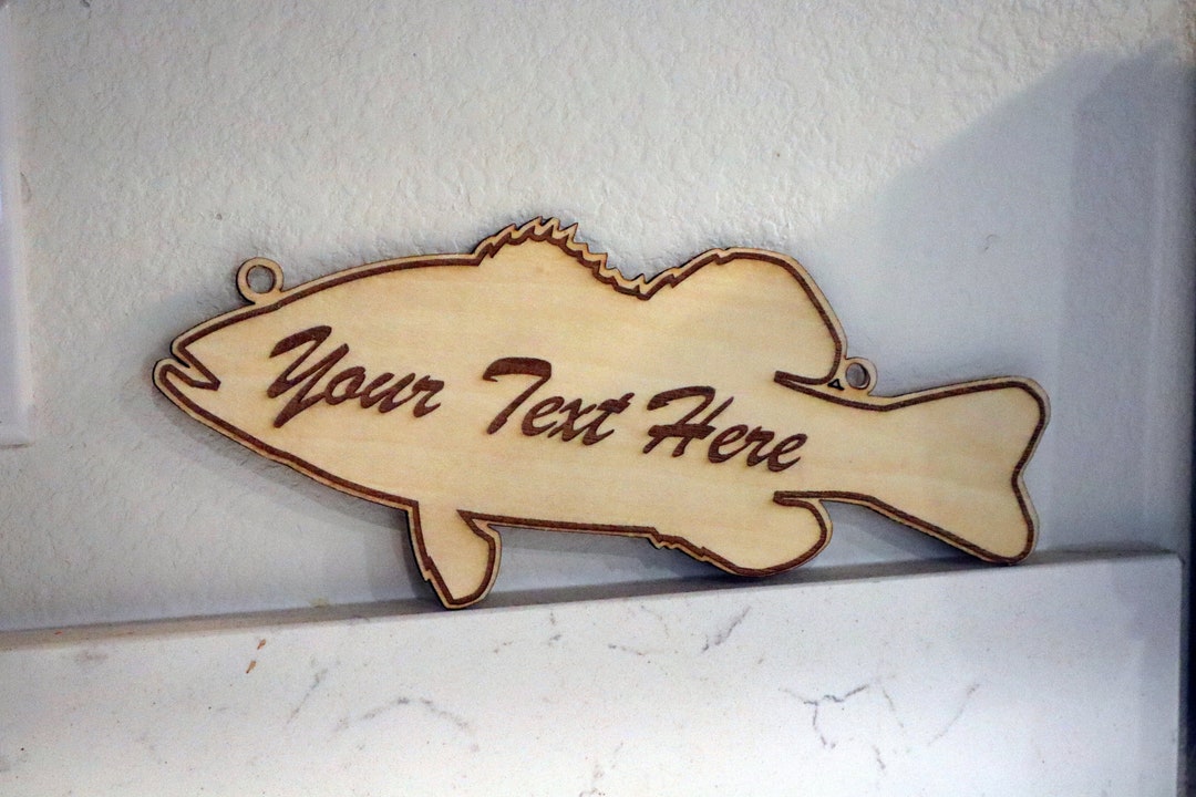 Customizable Laser Engraved Wooden Fish Sign - Etsy