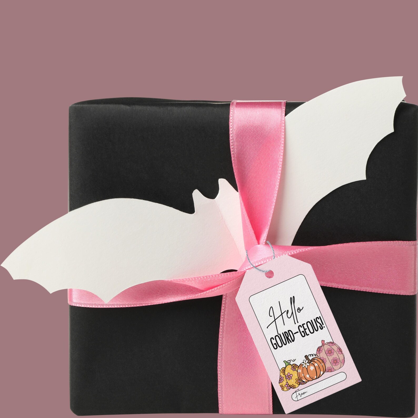 Cute Pink Pumpkin Printable Halloween Gift Tag - Etsy