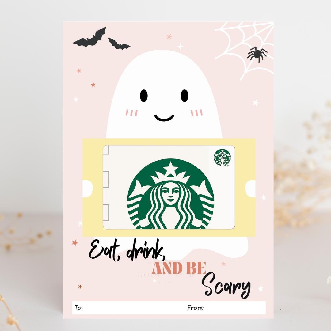Printable Ghost Gift Card Holder: Halloween Boo Basket Envelope (PDF ...