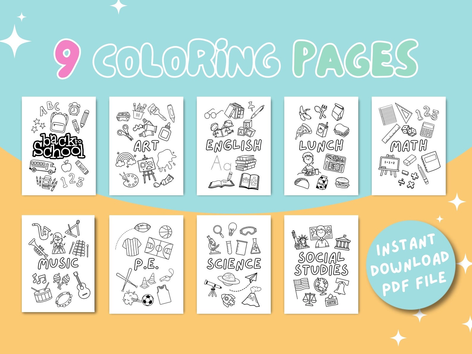 Printable Back to School Coloring Pages, School Coloring Sheets ...