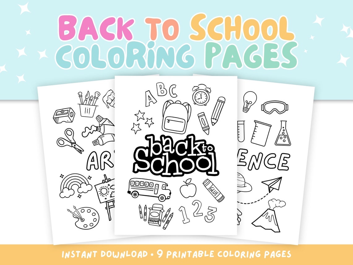 Printable Back to School Coloring Pages, School Coloring Sheets ...