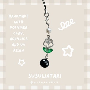 Susuwatari Charm Soot Sprite Ghibli Inspired Keychain Aesthetic ...