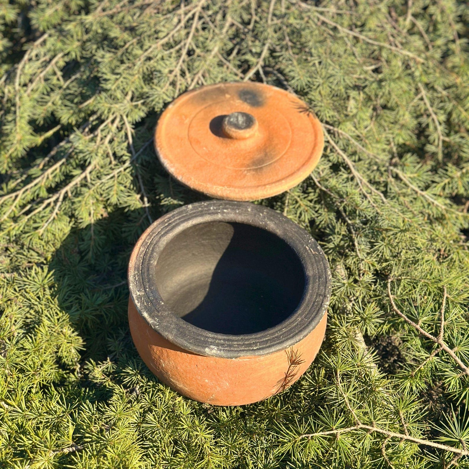 Unglazed Cooking Pot - Natural Clay Cookware for Open Fire / Oven ...