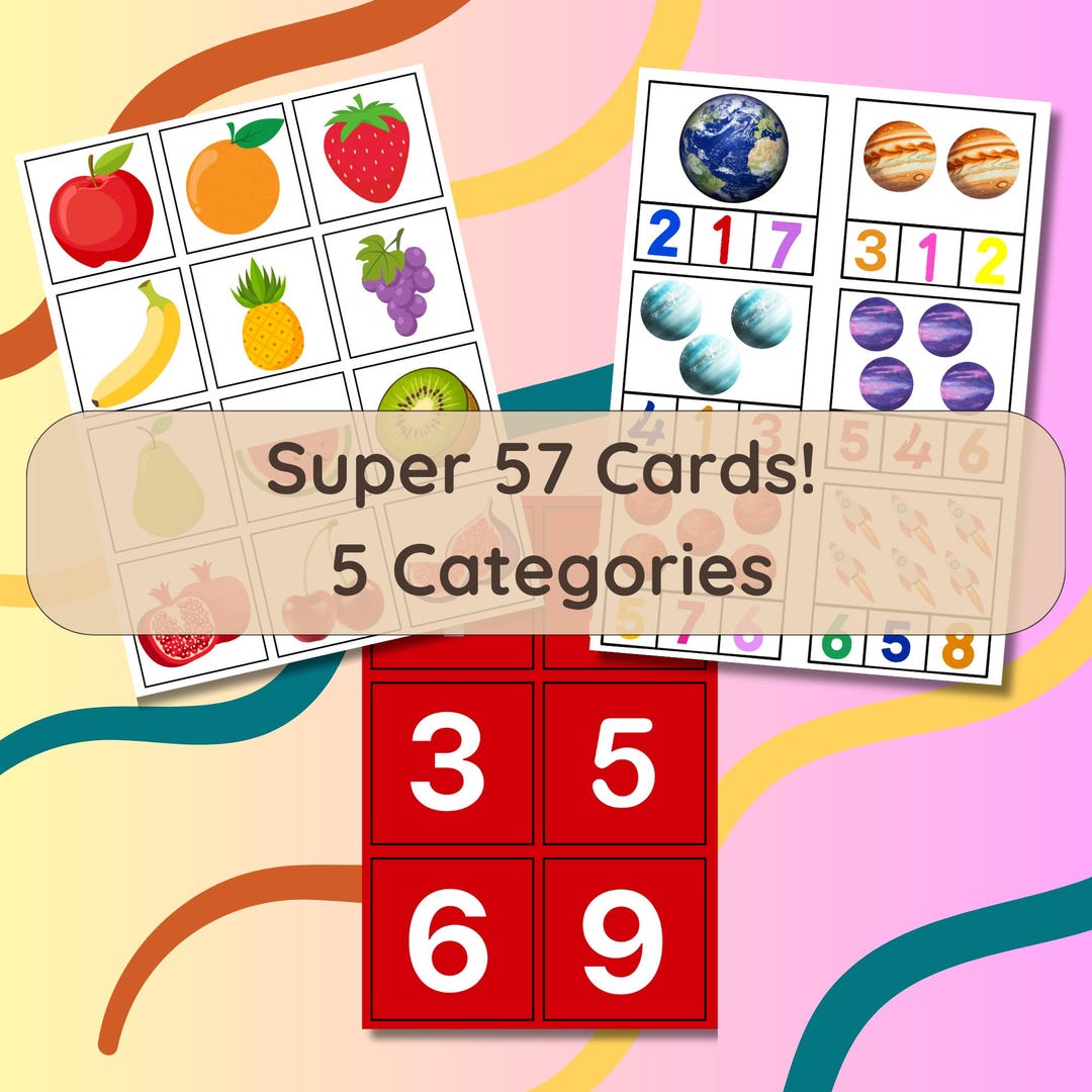 Educational Printable Cards, Printable Kids Flash Card, Maths Cards ...