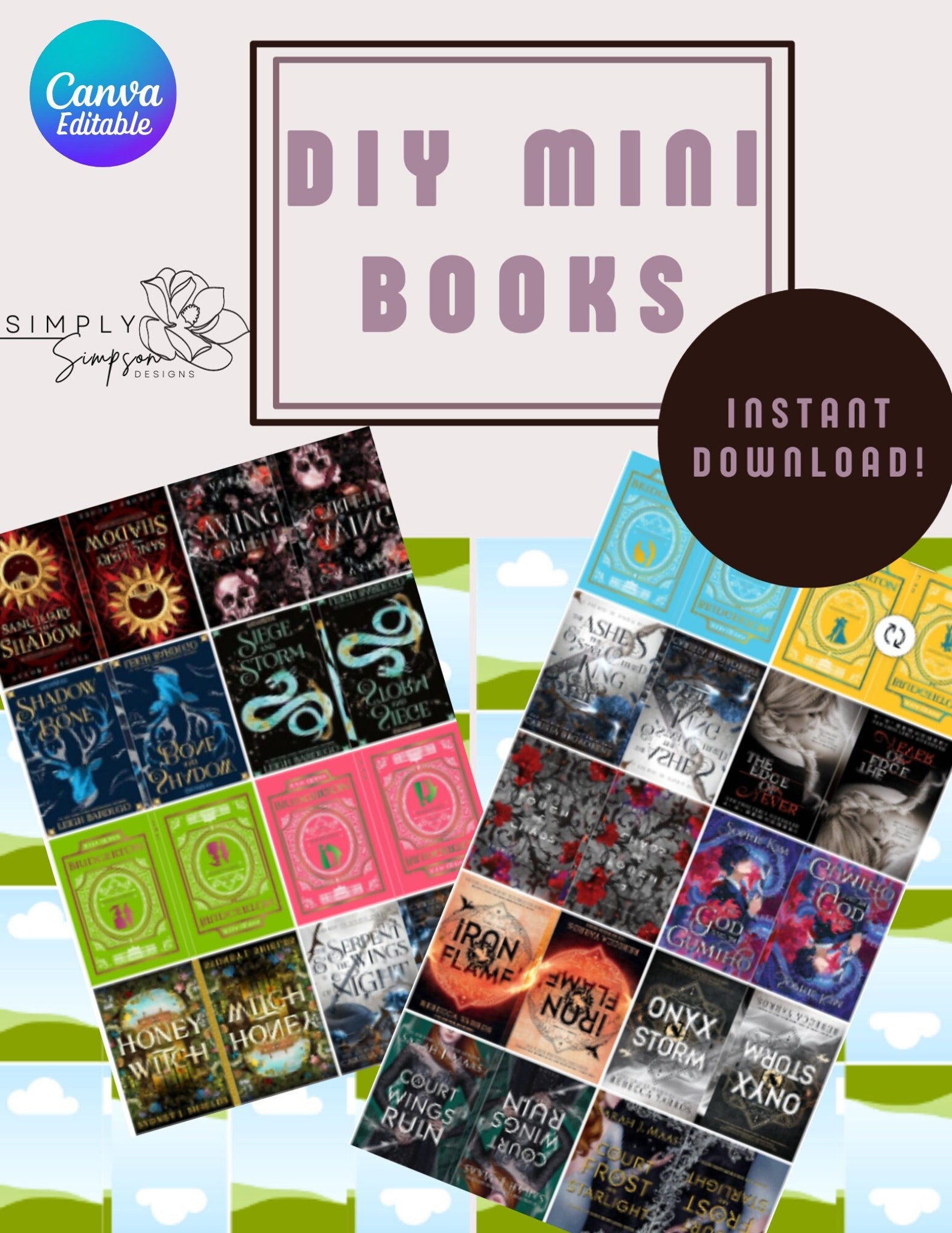 Mini Book Editable Digital Download Template - Etsy