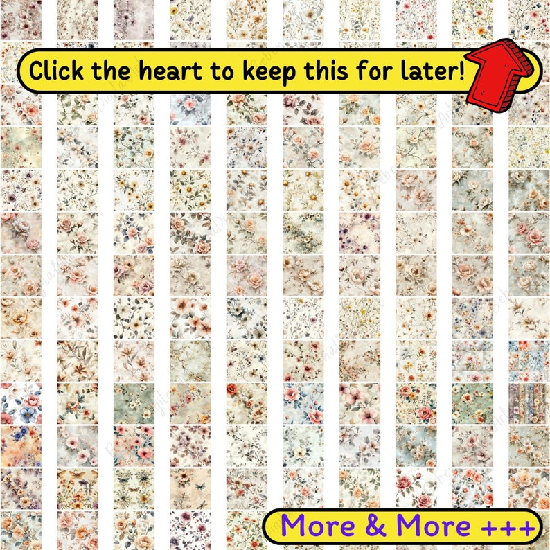 1,000+ Vintage Floral Seamless Patterns Mega Bundle, Watercolor Floral ...