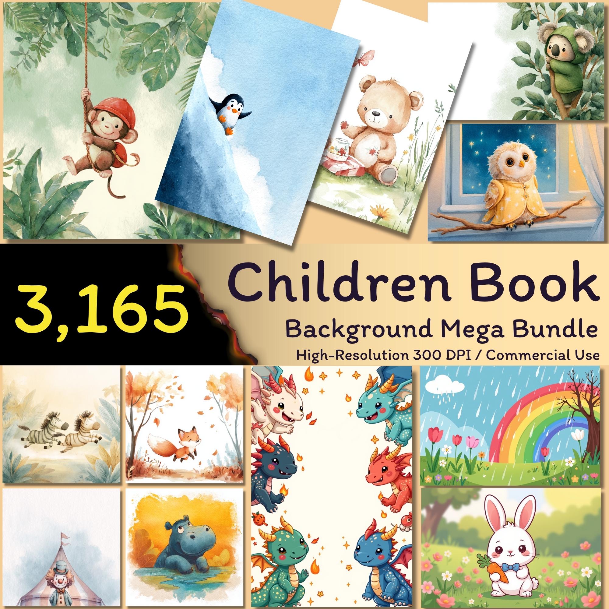 3,165 Children Book Background Mega Bundle, Kids Storybook Scenes ...