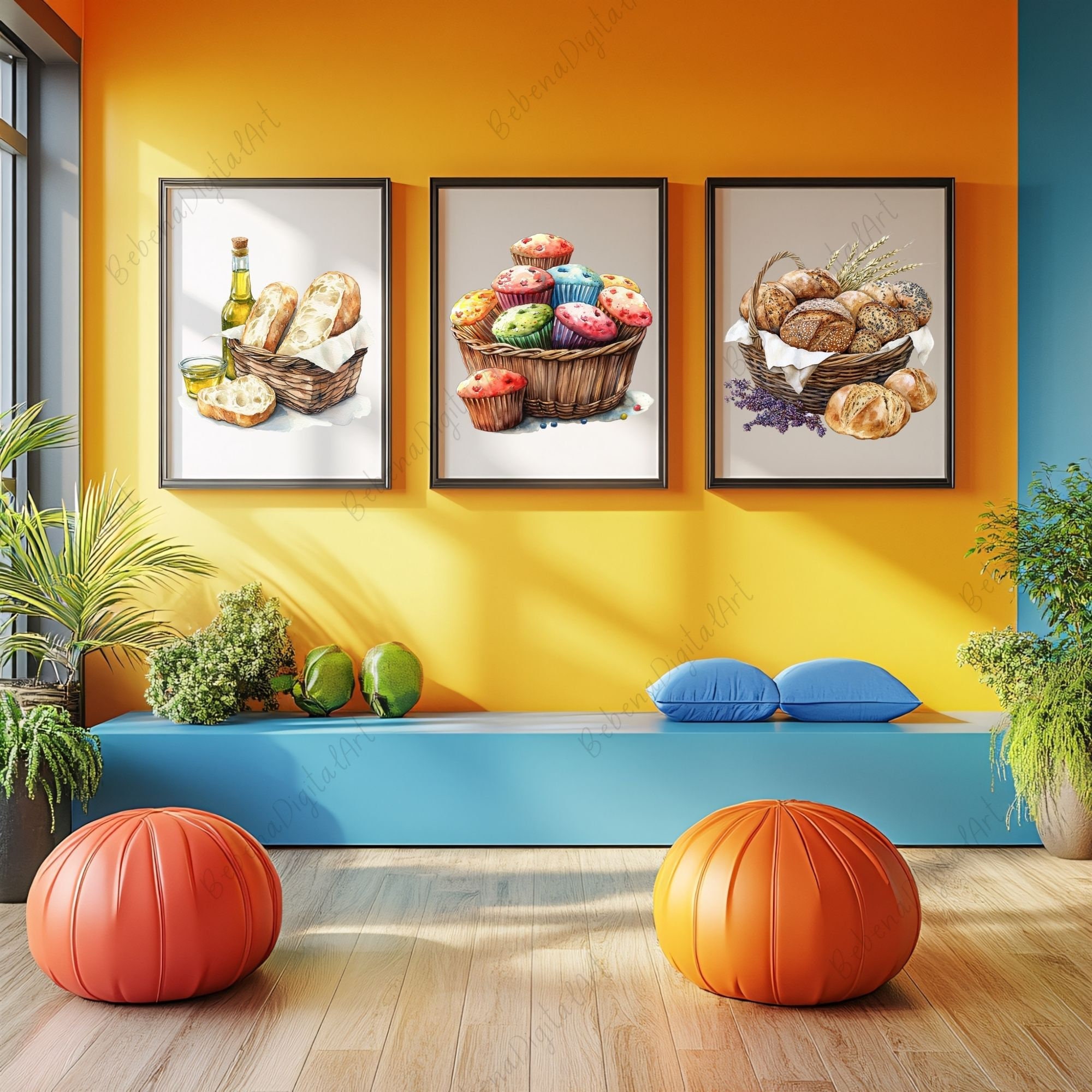 547 Bread & Bakery Watercolor Clipart Bundle, Baked Bakery Clipart ...