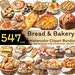 547 Bread & Bakery Watercolor Clipart Bundle, Baked Bakery Clipart ...