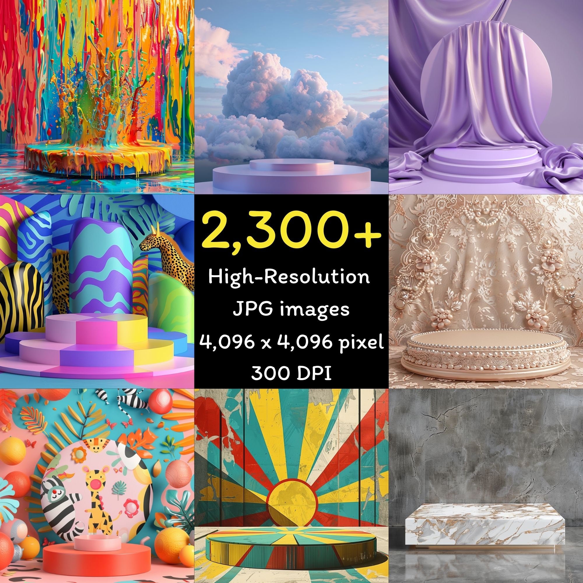 2,300+ Background Mockup Bundle, Table Background Mockups, Podium ...