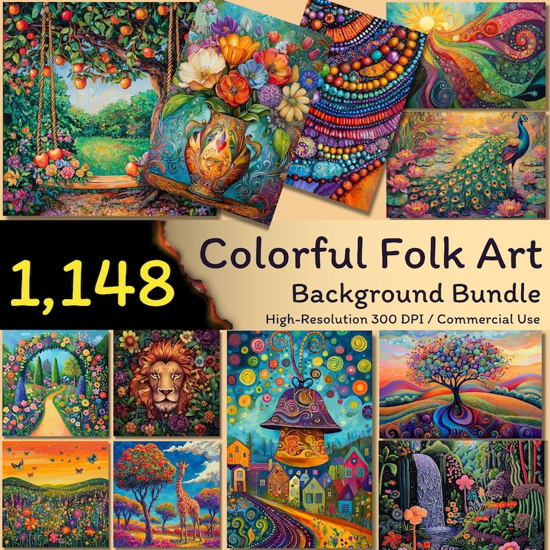 Folk Art Paper Patterns - Etsy