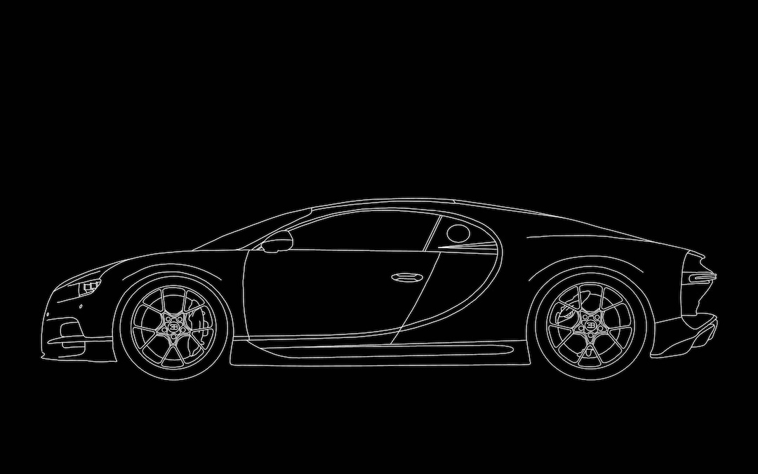 Bugatti Chiron Outline Poster - Etsy