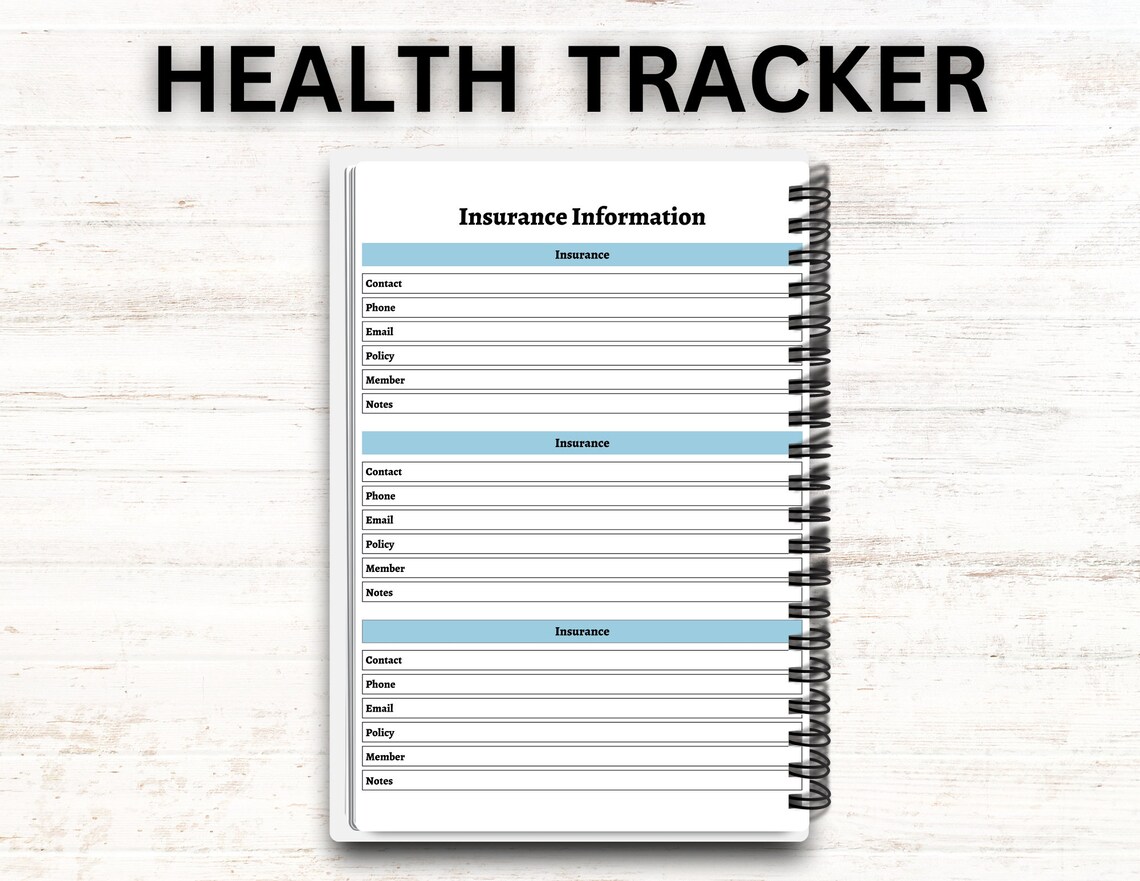 31 Pages Medical Planner Health Journal Medical Organizer Notebook ...