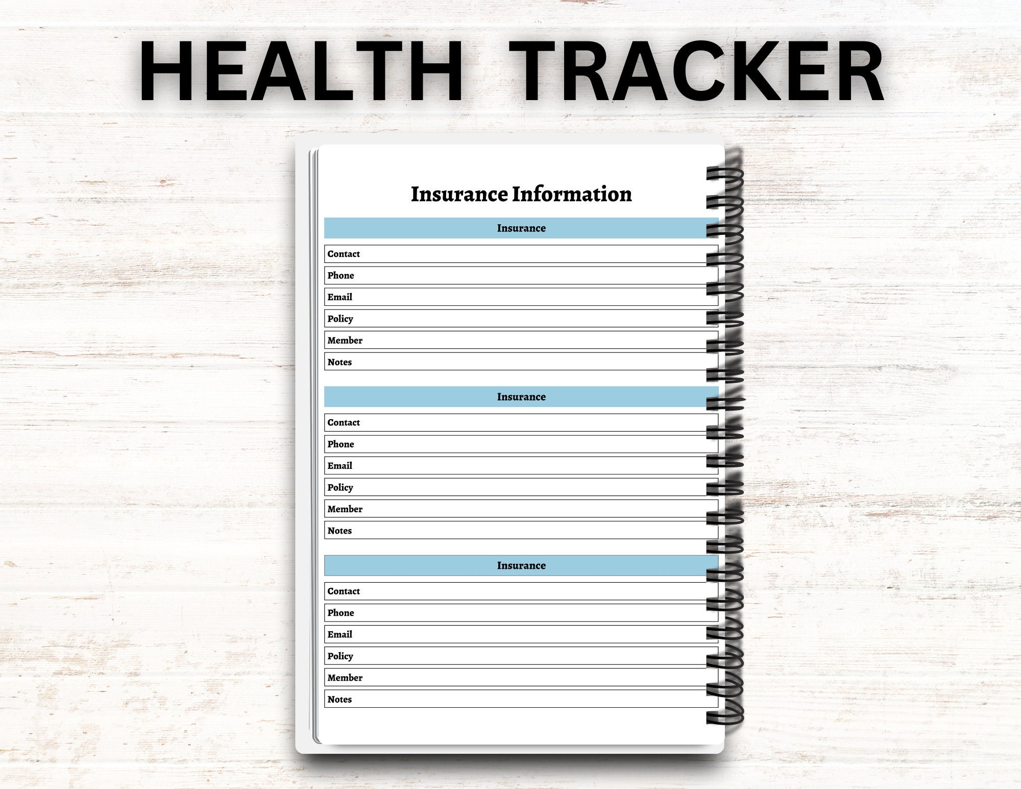 31 Pages Medical Planner Health Journal Medical Organizer Notebook ...
