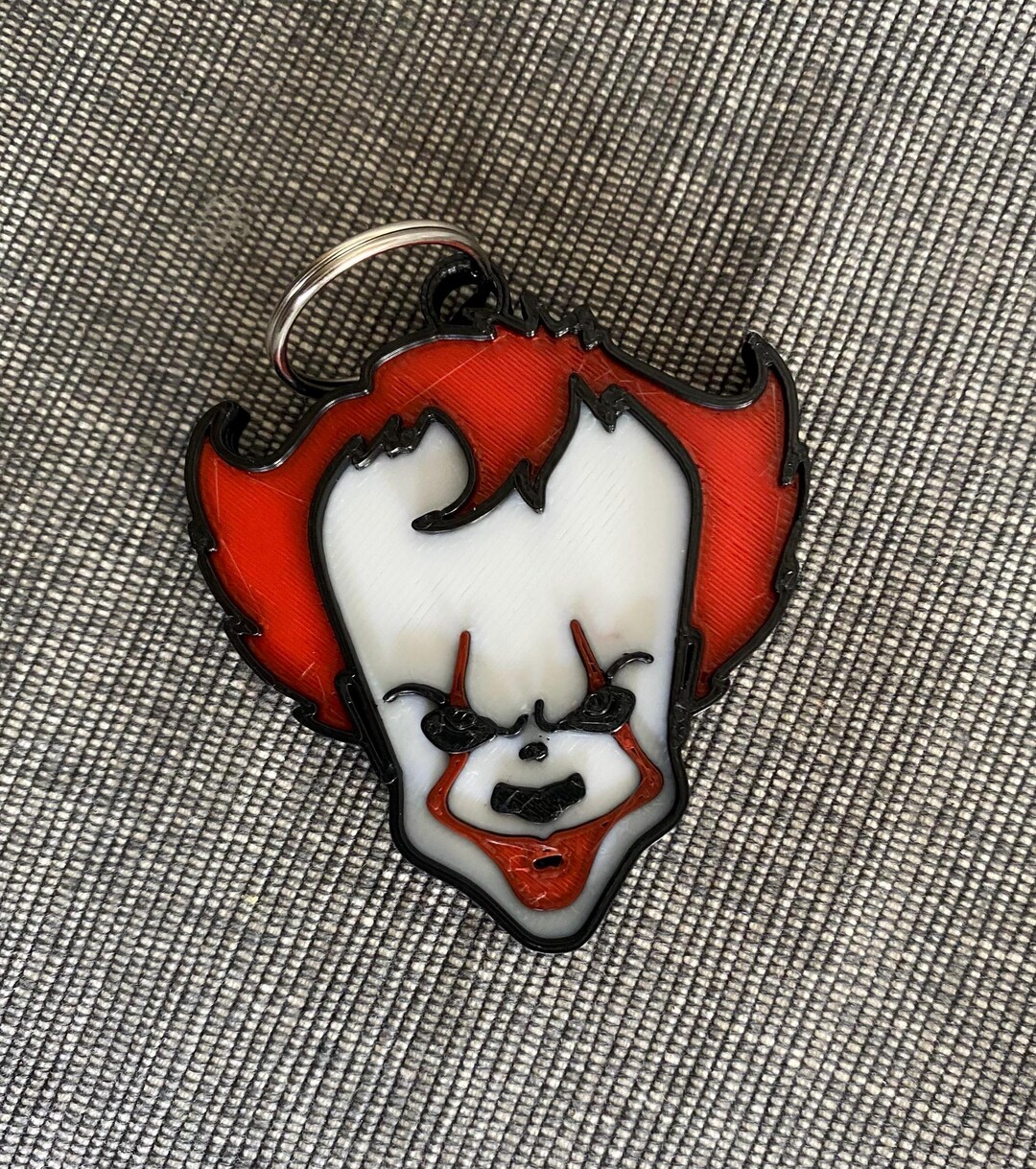 3D Printed Pennywise Keyring Bag Tag Keychain - Etsy