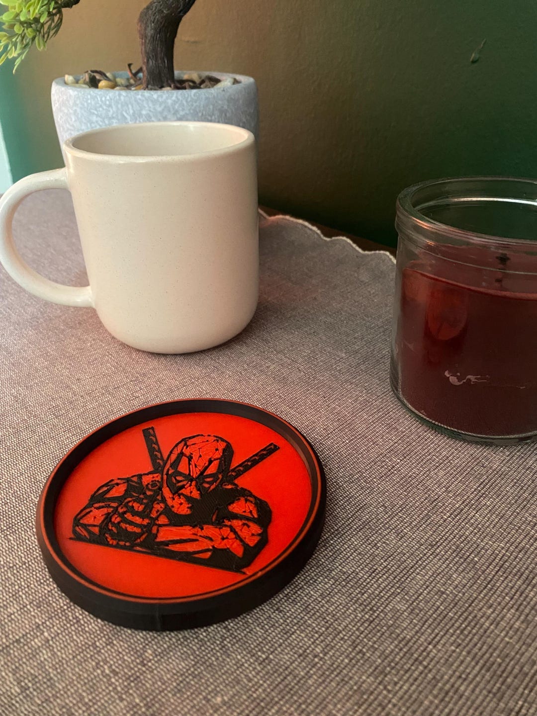 Deadpool Pose Drinks Coaster - Etsy