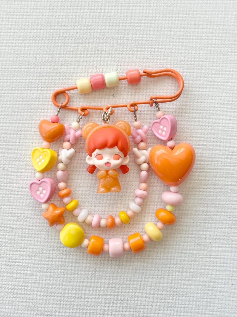 Safety Pins Brooch With Cute Figures | Bag Charm|mini Blind Box Pop ...