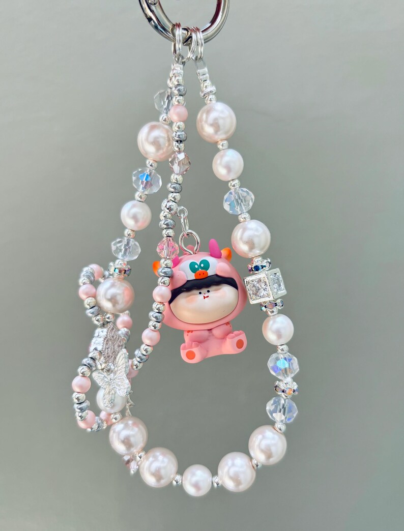 Cute POPMART AMLLS Pop Beans Phone Charm Bag Charm Key Chains Backpack ...