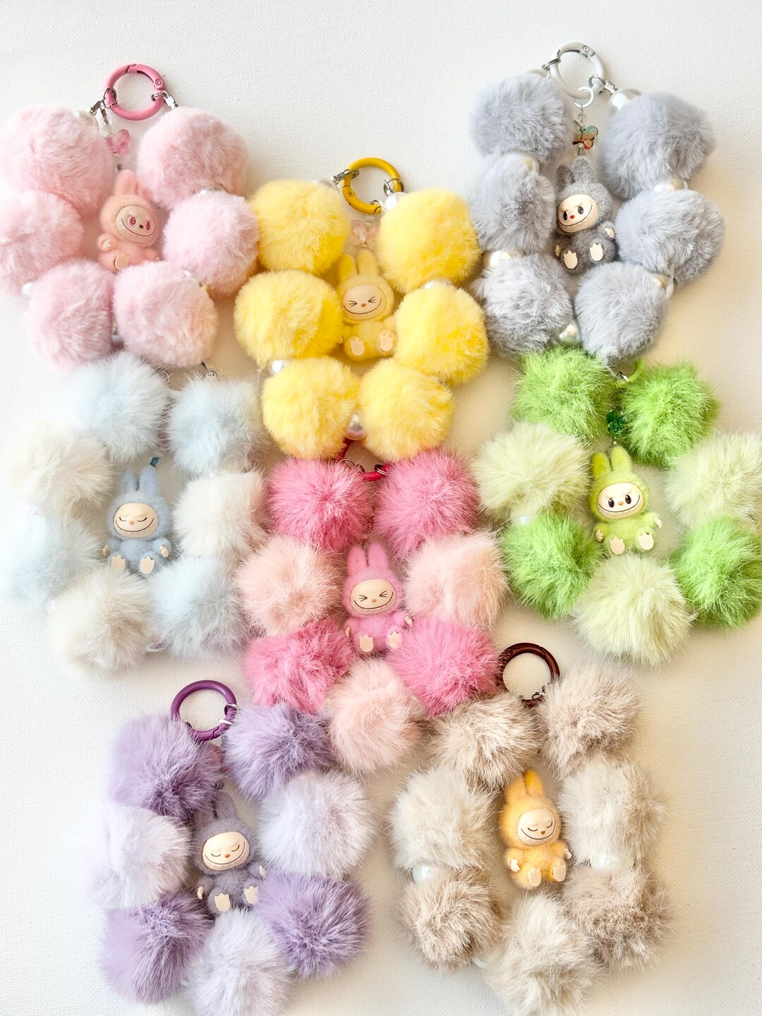 Labubu Pop Beans Keychain | Phone Strap| Bag Charm |mini Version Labubu ...