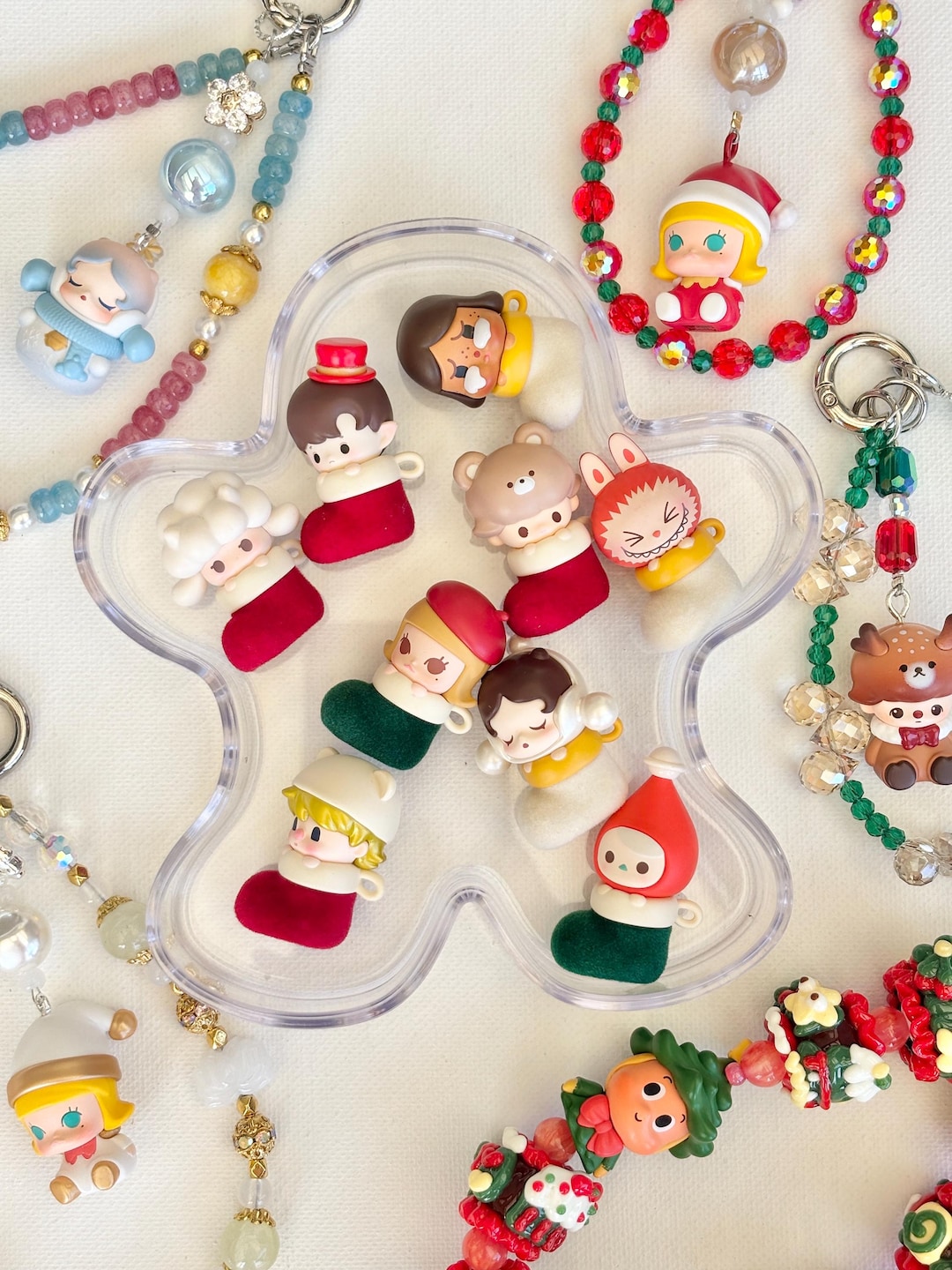 Mix & Match |authentic Christmas POPMART Pop Beans Keychain | Phone ...