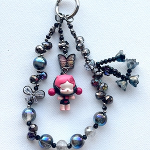 Mix&match Wicked Halloween Gift POPMART Pop Beans Keychain Phone Charm ...