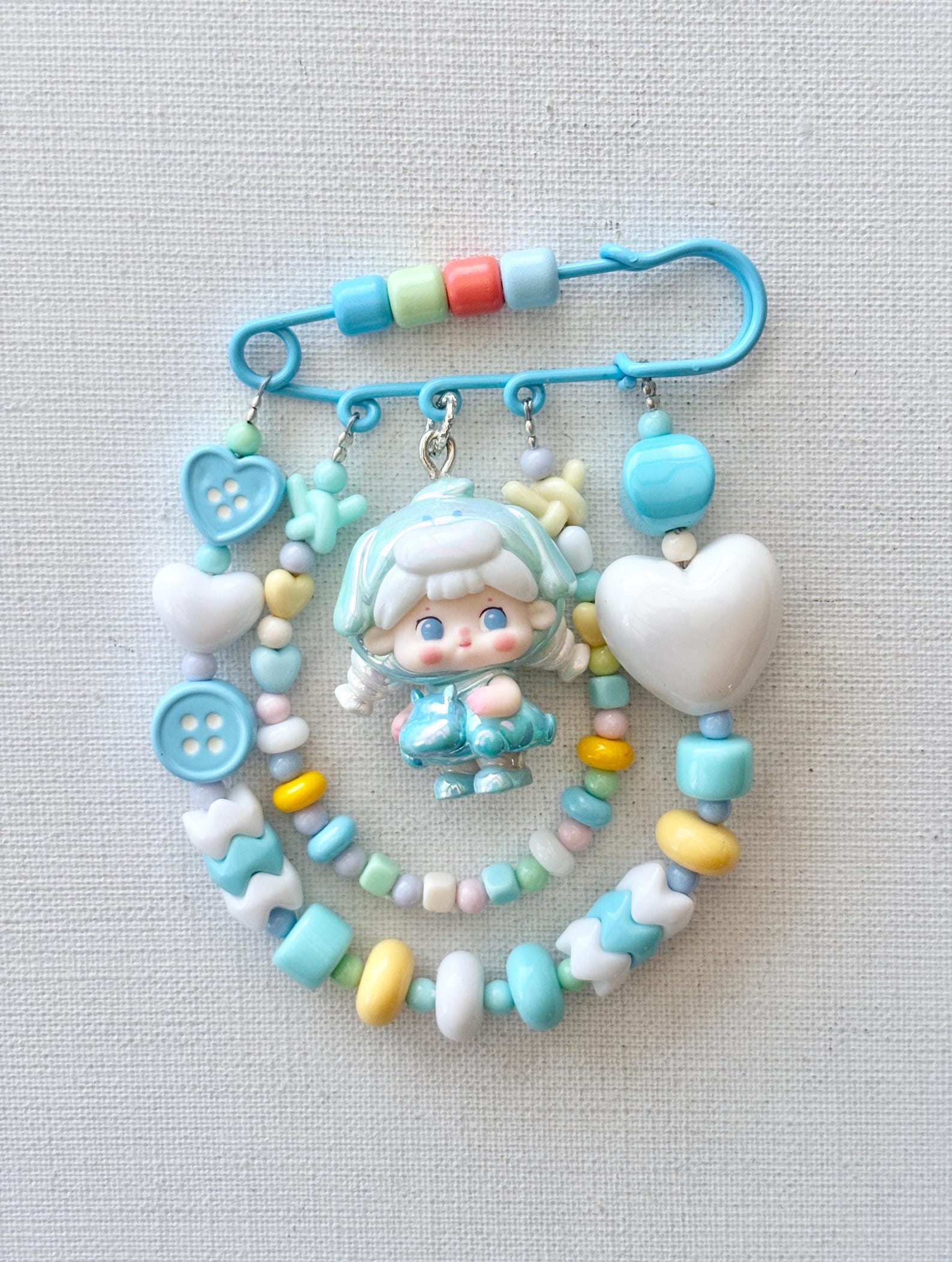 Safety Pins Brooch With Cute Figures | Bag Charm|mini Blind Box Pop ...