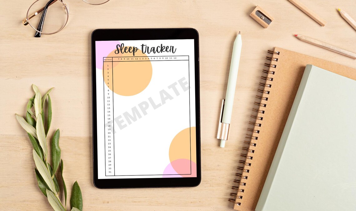 Printable Sleep Tracker Template | Daily Sleep Log PDF | Sleep Journal ...