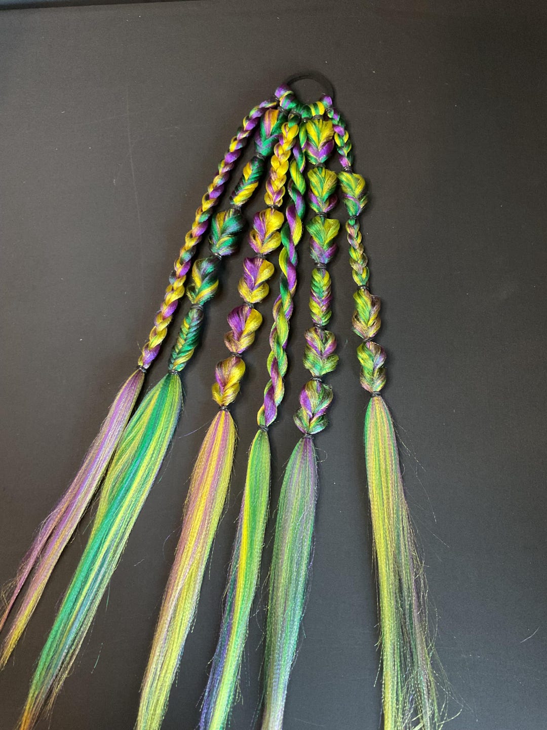 Reusable Tie in Braided Ponytail Extensions Festival, Rave, Softball ...