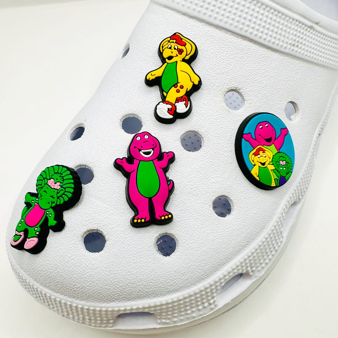 Barney Shoe Charms, Barney and Friends Croc Charms, Barney Clog Charms ...
