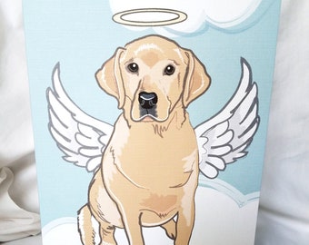 Angel Chocolate Labrador Retriever Greeting Card | Etsy