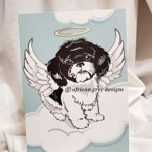 Angel Shih Tzu Greeting Card - Etsy