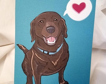 Chocolate lab | Etsy