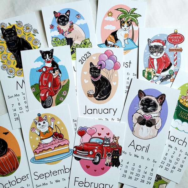 Cat Calendar - Etsy