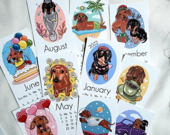 Dachshund Calendar | Etsy