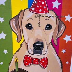 Birthday Yellow Lab Greeting Card - Etsy