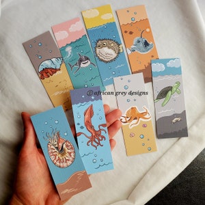 Mini Deep Sea Bookmarks - Eco-friendly Set of 8 - Etsy