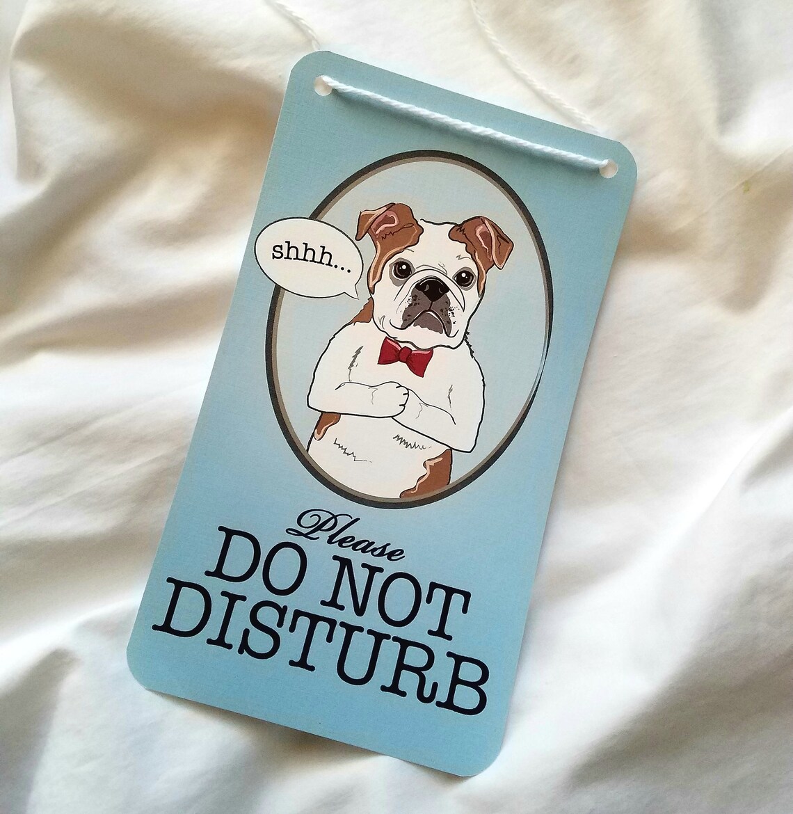 English Bulldog Do Not Disturb Sign - Etsy