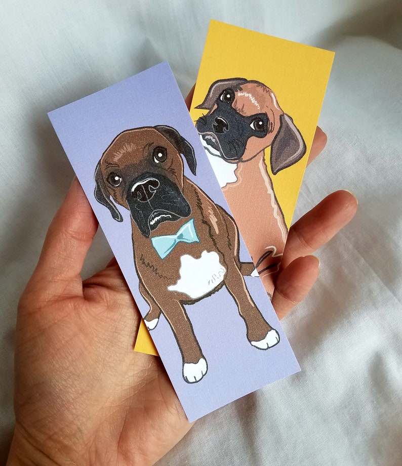 Boxer Bookmarks Eco-friendly Set of 5 | Etsy