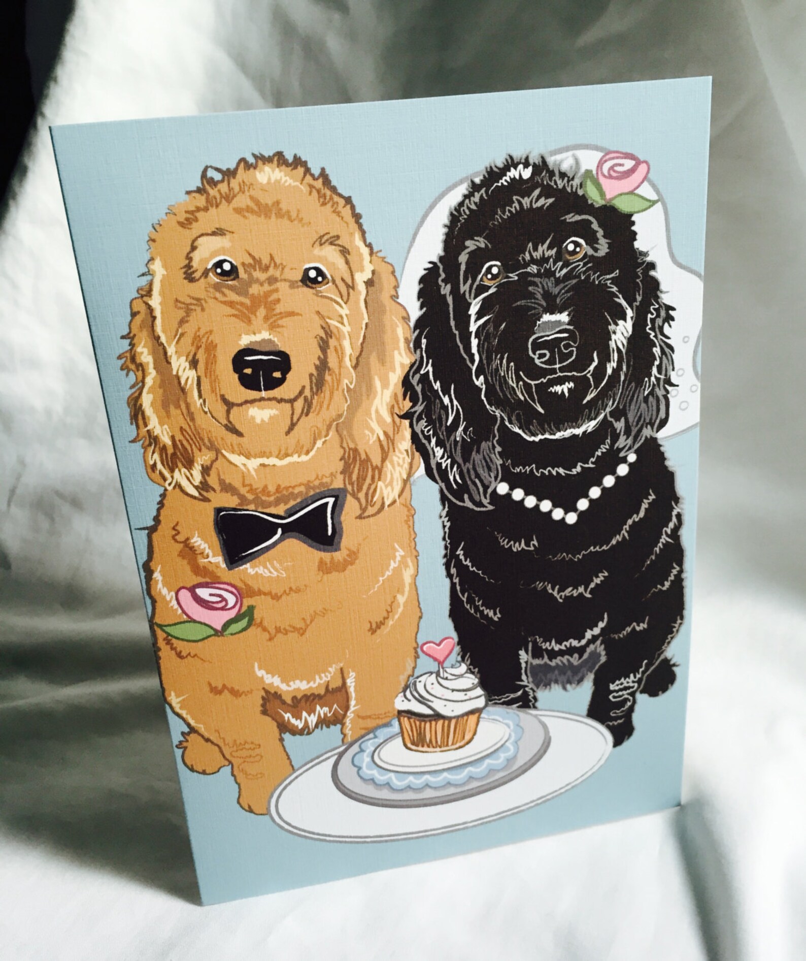 Wedding Labradoodles Greeting Card - Etsy