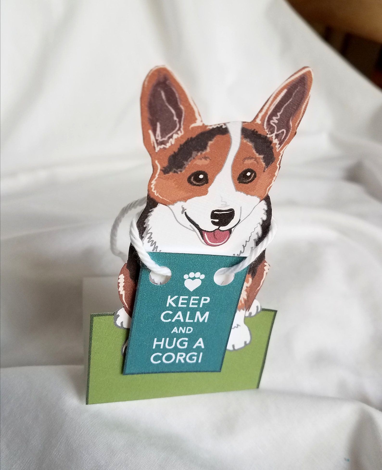 Keep Calm Tricolor Corgi Desk Decor Paper Doll - Etsy