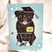Black Pug Graduation Greeting Card - Choose Your Grad Year - Etsy