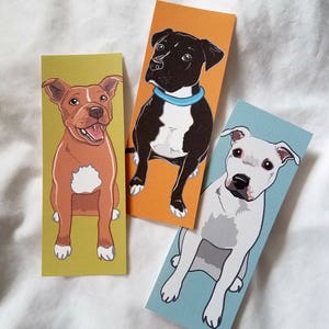 Pit Bull Bookmarks Eco-friendly Set of 5 | Etsy
