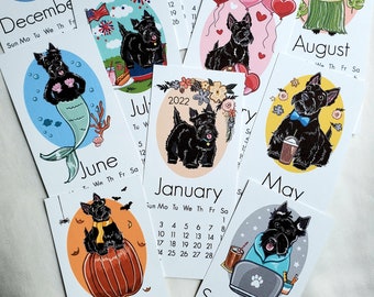 Scottie Calendar | Etsy