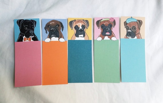 Boxer Bookmarks Eco-friendly Set of 5 - Etsy