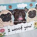 Pug Woof You Greeting Card - Etsy